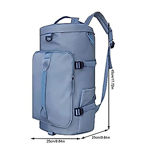 CsgrFagr Fashion Solid Color Foldable Storage Bag Backpack Waterproof Cloth Zipper Folding Luggage Rack with Hamper (Black, One Size)