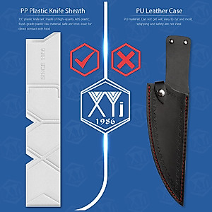 XYJ Universal Knife Guards,Plastic Chef Knives Sheath Holder,Cleaver Cover,Kitchen Knives Sleeves Case Great For Drawer Knife Roll (10 x 1.5 Inch)