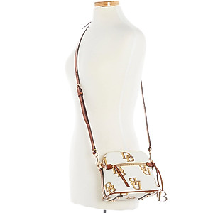 Dooney & Bourke Handbag, Monogram Domed Crossbody - Beige