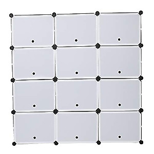 temipty Portable Shoe Rack Organizer 48 Pair Tower Shelf Storage Cabinet Stand Expandable for Heels, Boots, Slippers， 8 Tier Black