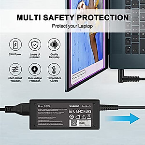 19.5V 3.33A 65W HP Laptop Charger Replacement HP Elitebook Charger Compatible for Elitebook 840-G3 850-G3 820-G3 745-G3 725-G3 755-G3 840-G4 820-G4 850-G4 840-G5 G6 Power Cord