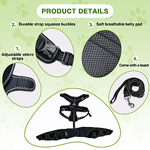 Furtent Dog Knee Brace for Torn ACL Hind Leg - Keeps Joints Warm and Stable, Upgraded Adjustable Leg Support, Dogs Rear Leg Wrap Harness Set for Leg Wound Care and Lick Prevention