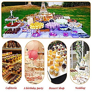 Gddochn 50 Pack 3.5 oz/100ml Plastic Square Dessert Cups,Square Small Appetizer Cups,Square Clear Plastic Dessert Tumbler Cup for Desserts,Appetizers,Puddings,Chocolate Cakes,Ice Cream