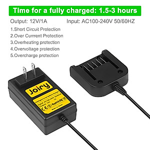 Joiry 12V Battery Charger Compatible with Makita BL1041B BL1021B CXT 12V Li-ion Batteries (Not for Ni-MH/Ni-Cd Battery)