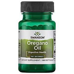 Swanson Oregano Oil 10:1 Extract-Natural Supplement Promoting Digestive Health-Respiratory & Urinary Tract Health Support (120 Softgels, 150mg Each)