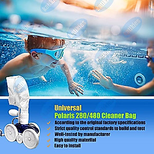 Katikies K13 k14 K16 Pool Cleaner All Purpose Bag fit TR28P/280/280 Tank Trax/480 Pool Cleaner Zippered,All Purpose (2piece)