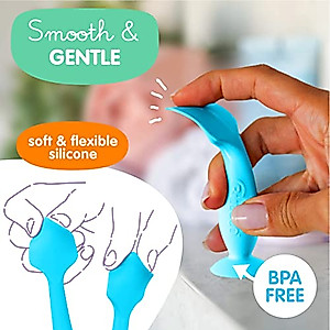 Bumco Diaper Cream Brush - Mini Baby Bum Brush with Travel Case, Baby Butt Paste Diaper Cream Spatula, Butt Paste Spatula for Baby Butt Cream, Mini Diaper Cream Applicator, Butt Spatula Baby, Blue