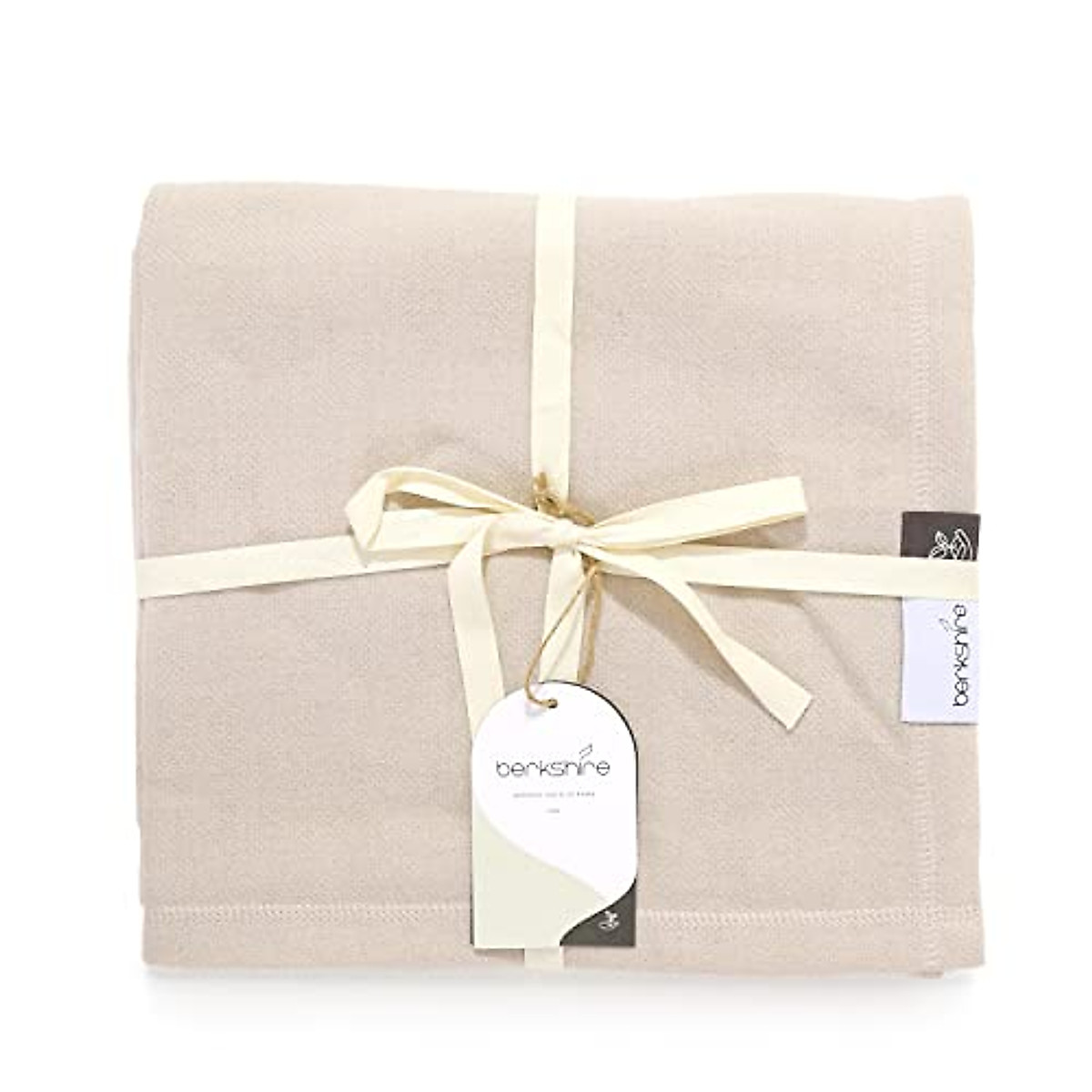 Berkshire Merino Wool Throw | All-Season Merino Wool Throw | Macadamia | Throw (50" x 70")