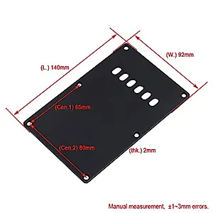 lovermusic Black Guitar Tremolo Spring Cover 6 Hole Cover Plate Accessories Replacement for Electric Guitar