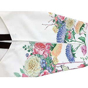 Aprons Mother Daughter Matching Animal Pink Flamingo Print Cotton Blend Cute Lovely Kitchen Mommy and Me for Women and Kids Children