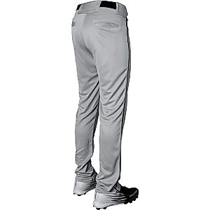 Rawlings | LAUNCH SERIES Full Length Baseball Pants | Adult Medium | Grey/Black