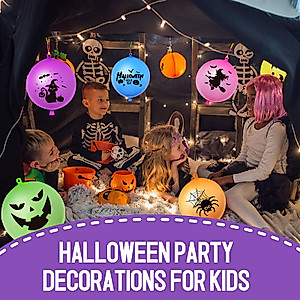 ZMCINER 36 PCS Halloween Punch Balloons, Halloween Punching Balloons Party Favor Supplies Decorations, Goodie Bag Filler, Trick or Treat Game, Halloween School Classroom Game (6 Themes)