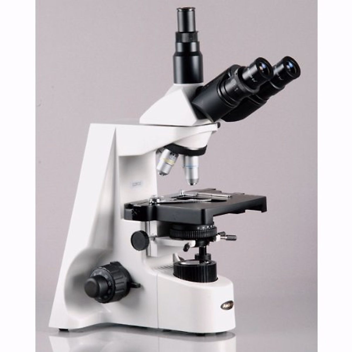 AmScope T690C-PCT200-PL Phase-Contrast Trinocular Compound Microscope, 40X-2500X Magnification, WH10x and WH25x Super-Widefield Eyepieces, Infinity Plan Achromatic Objectives, Brightfield, Kohler Condenser, Double-Layer Mechanical Stage, Includes 4 Phase