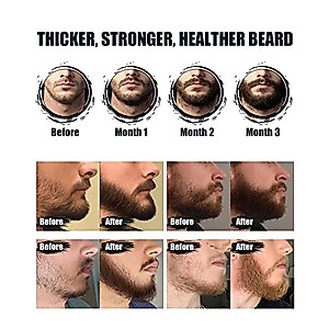 ISNER MILE Beard Growth Kit - Beard Kit with Beard Roller, Beard Growth Oil, Beard Wash, Beard Balm, Beard Brush, Comb, Shaving Scissors, Bag, eBook, Birthday Gifts for Fathers Boyfriends Dad Men Him