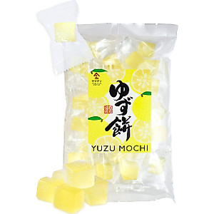 YAMASAN KYOTO UJI Yuzu Mochi Candy - Yuzu Citrus Japanese Candy - Japanese Sweets with Aromatic Flavor of Kito Yuzu and Plant-Based Kanten Agar(300g)