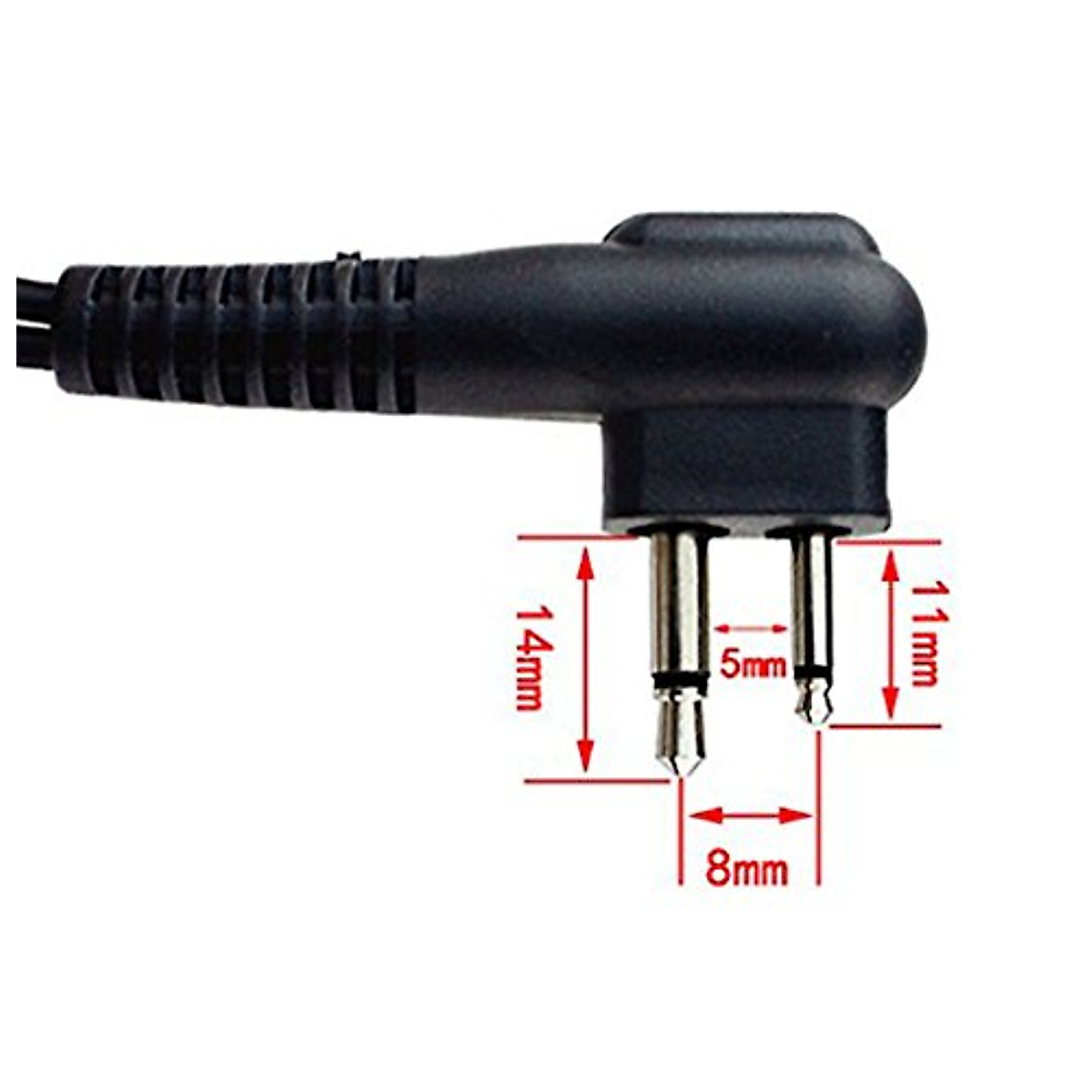 Retevis Acoustic Tube Walkie Talkie Earpiece with Mic, Compatible with Motorola CP100 CP100D CP185 CP200 CP200D GP300 GP2000 Mag ONE BRP40 A8 Walkie-Talkie, 2 Way Radio Headset with Big PTT(5 Pack)