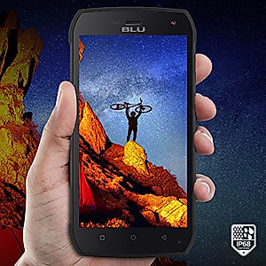BLU T0010UU BLACK Tank Xtreme Pro -Water proof Smartphone, 4G LTE -Black