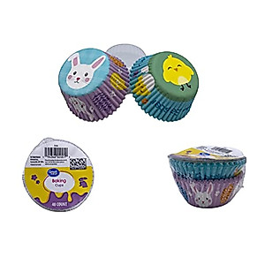 The ULTIMATE Easter Springtime Baking Bundle Set Featuring Pillsbury Funfetti Vanilla Cake Mix, Pillsbury Funfetti Vanilla Frosting with Sprinkles, Bunny and Baby Chick Cupcake Liners and Adorable Bunny Ear Cupcake Toppers. Makes 24 Cupcakes
