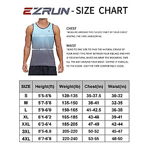 EZRUN Men's Tank Tops Quick Dry Workout Swim Beach Shirts Sleeveless Shirts for Bodybuilding Gym Fitness Training