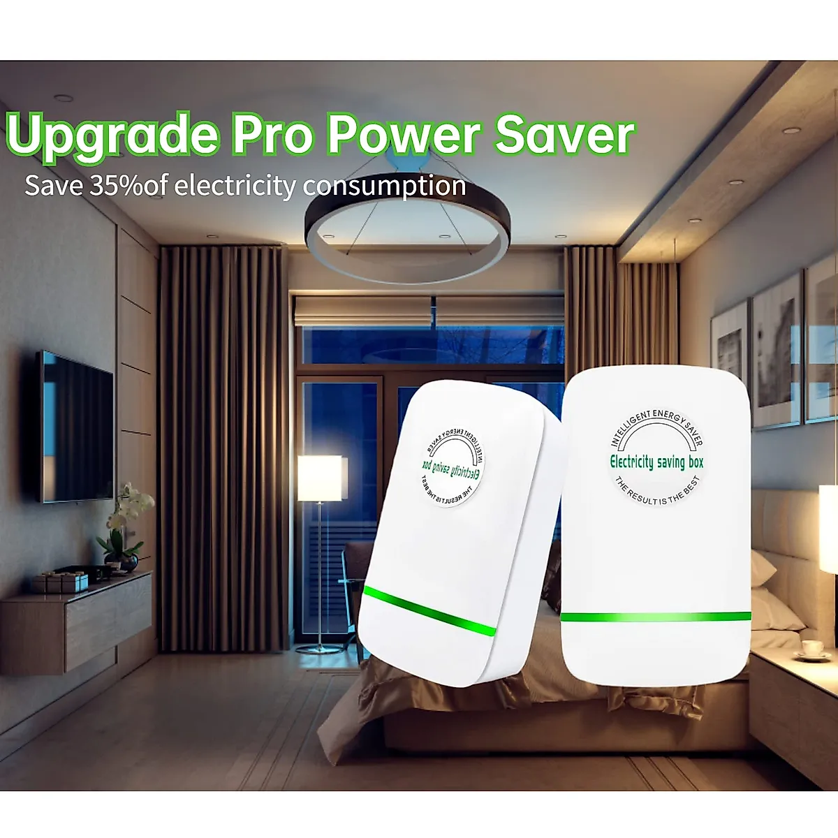 Esaver Watt, 2Pack Esaverwatt Energy Saving Device, Upgrade Pro Power Saver, Electricity Saving Box, Smart Electricity Saving Device for Household, Office Market, US Plug, Reduce Electric 30KW