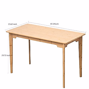 Maydear Bamboo Multipurpose Study Writing Desk/Modern Simple Computer & Laptop Table for Living Room Home and Office/Dining Table