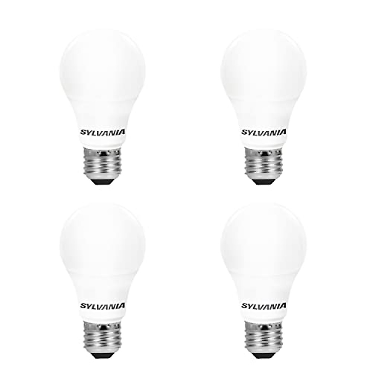 SYLVANIA LED A19 Light Bulb, 60W Equivalent, Efficient 8.5W, Frosted, 5000K, Daylight - (79284), 4 Count (Pack of 1)