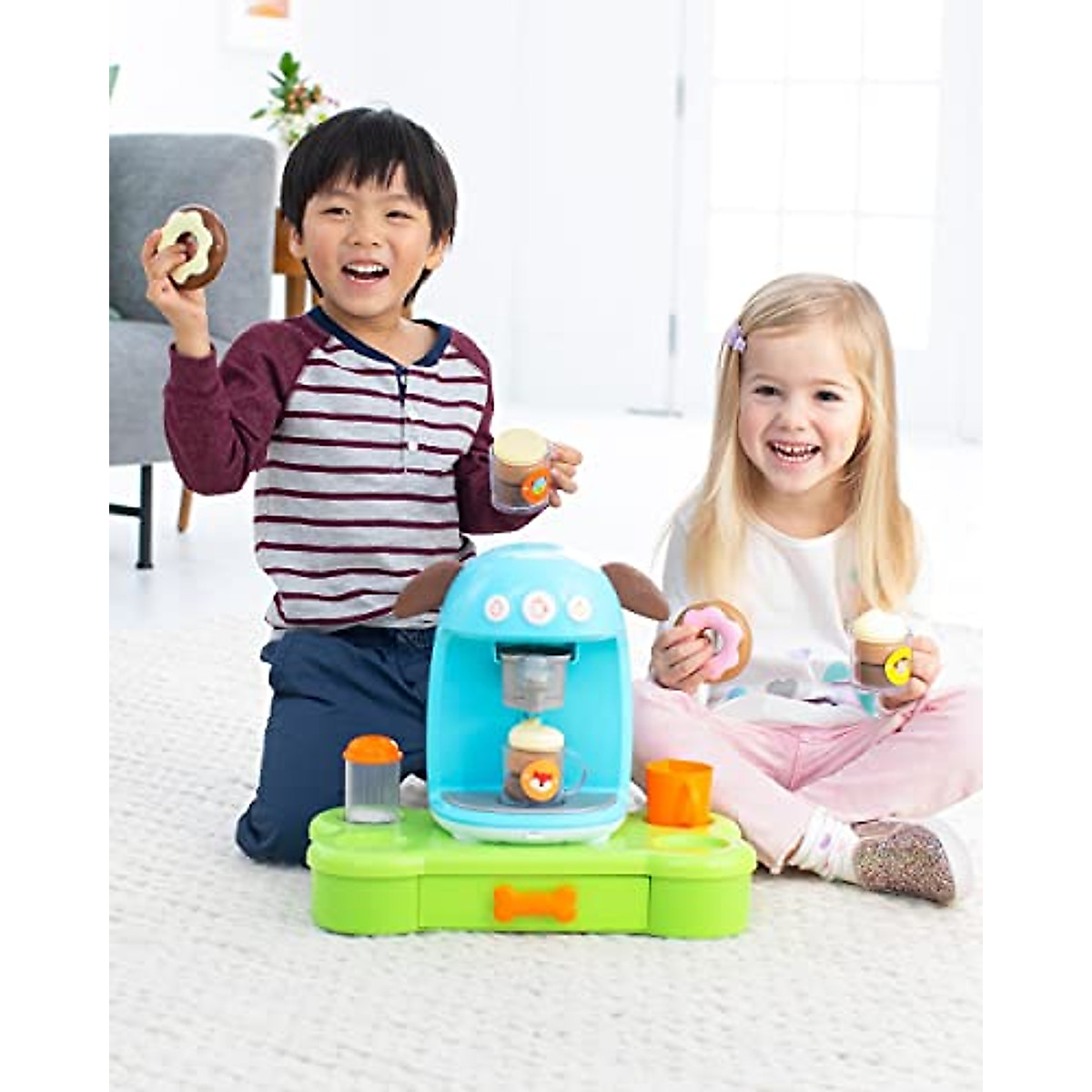 Skip Hop Kids Kitchen Play Set, Zoo Bark-ista Café with Lights & Sounds, 20pc Set