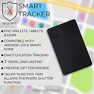 Xclusive Slim & Sleek Bluetooth Smart Card Tracker - Item Locator & Finder for Wallets, Passports & Electronic Devices & More - Waterproof GPS Wallet Tracker with Built-in 2 Year Battery