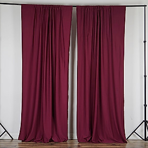 BalsaCircle 10 ft x 10 ft Burgundy Polyester Photography Backdrop Drapes Curtains Panels - Wedding Decorations Home Party Reception Supplies