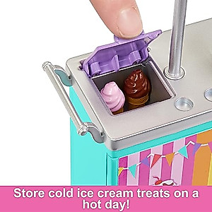 Barbie Dolls & Accessories Playset, Beach Boardwalk with Barbie “Brooklyn” & “Malibu” Dolls, Food Stand, Kiosk & 30+ Accessories