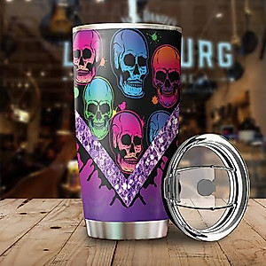 GBEELANA Personalized Name Halloween Tumbler Cup with Lid, Halloween Home Decor Kitchen Double Wall Vacuum Insulated, Stainless Steel Coffee Tumbler Cup