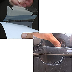 4pcs 1st Gen Style 2 Clear Door Handle Paint Scratch Protection Guard Film Bra