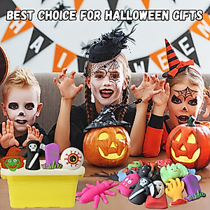 UUSYCUN 72PCS Halloween Mochi Squishy Toys, Squishy Party Favors for Kids, Kawaii Squishies Fidget Toys, Mini Mochis Squishy Animals for Halloween Goodie Bags, Gifts, Prizes, Birthdays