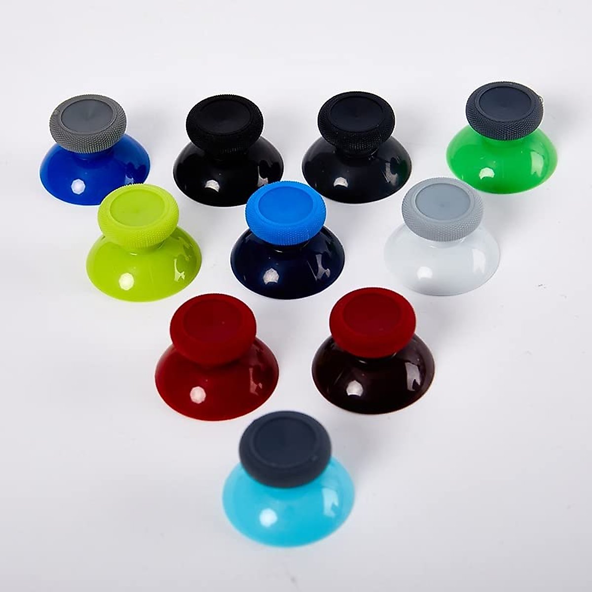 3D Analog Stick Cap Thumbsticks for Xbox One Slim for Xbox Series S X Controller Joystick Thumb Stick Cap - 2PCS (White Gray)