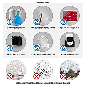 BRAINWAVZ Adhesive Wall Mount for Blink Mini Camera, 2 Pack, No Hassle Holder, Strong 3M VHB Tape, No Screws, No Mess Install, Bracket Stand (Black)