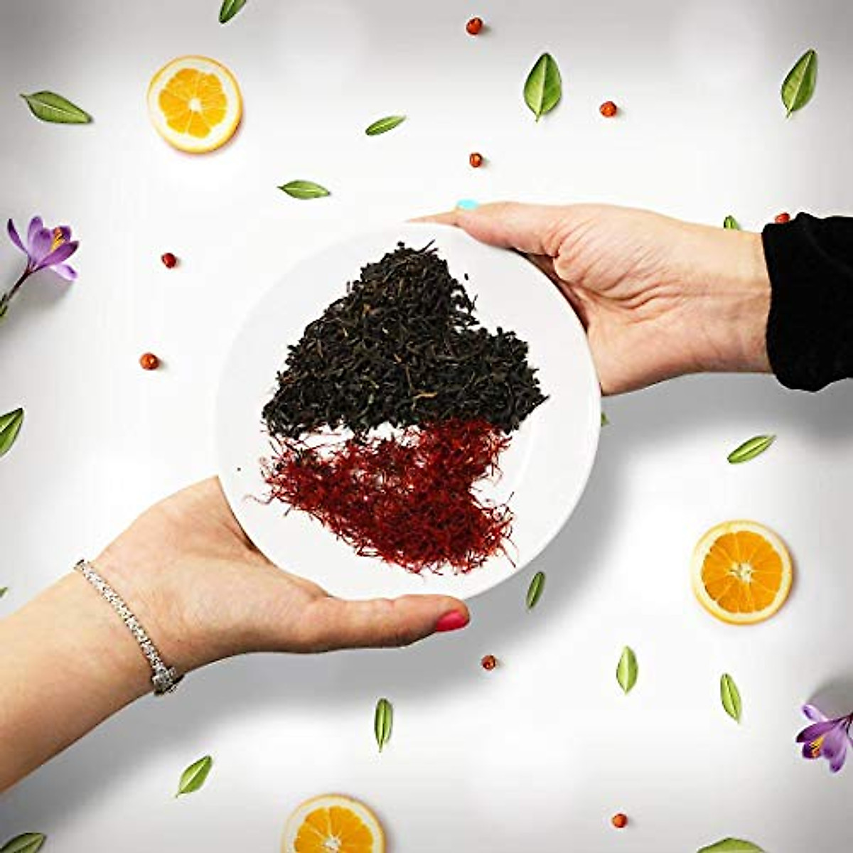 Safaroma Saffron Breakfast Tea - Freshly Harvested Containing Premium Red Saffron Threads - Organic Black Tea Eco-Conscious Sachets