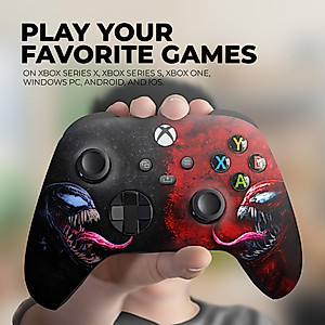 Venom vs Carnage Custom X-box Controller Wireless compatible with X-box One/X-box Series X/S by DreamController | Proudly Customized in USA with Permanent HYDRO-DIP Printing(NOT JUST A SKIN) (MODDED)