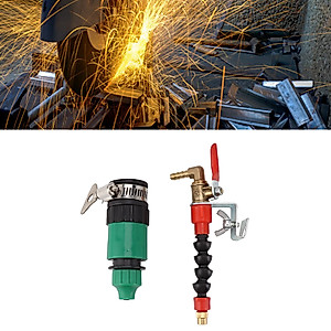 Mumusuki Grinder Machine Tool Dust Remover Water Sprayer, High Speed Multi Angle Misting System Water Sprayer for Marble Brick Tile Cutting Machine Grinder (5m Water Hose)