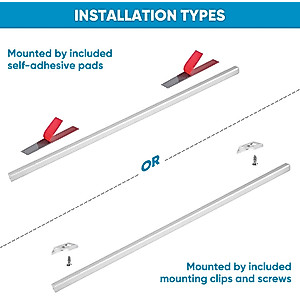 Cefrank V-Shape Under Cabinet Lighting Kit - 4pcs Sleeker 12" Dimmable LED Light Bars for Showcase Shelf Seamless Illumination - 1200lm, 12W - Pure White (6000K)