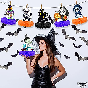 KatchOn, Halloween Centerpieces for Tables - Pack of 8 | Spooky Halloween Table Centerpiece, Pumpkin Halloween Decorations Indoor | Scary Halloween Centerpieces for Ghost Halloween Party Decorations