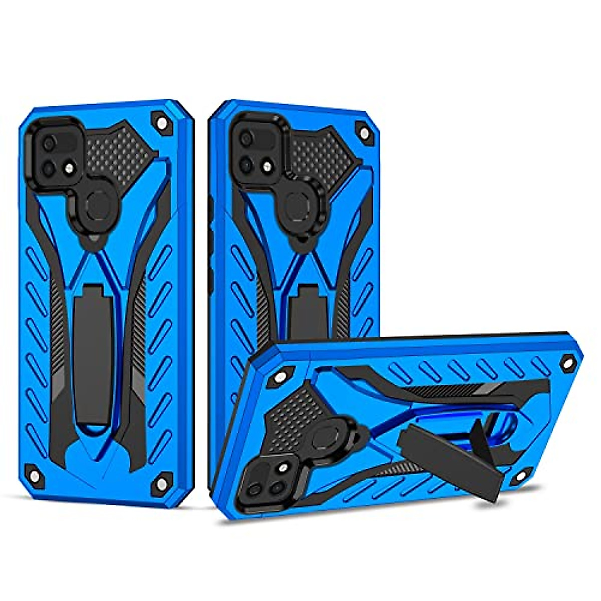 Back Case Cover Compatible with Infinix Hot 10i/Smart 5 Pro,Military Grade Strong Two Layer PU+TPU Hybrid Full Body Case,Bracket Protective Dustproof Shockproof Cover Protective Case (Color : Jewel B