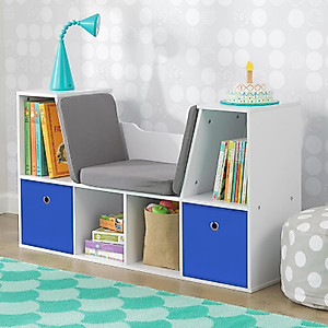 SEVENDOME 11 Inch Collapsible Storage Bins,Fabric Storage Cubes Foldable Storage Baskets For Home Bedroom,Closet Organizers And Storage For Shelf Closet, Bedroom Organizers,Set of 3,(Dark Blue)