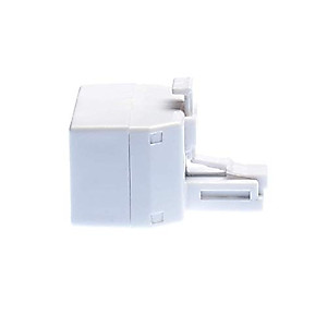 THE CIMPLE CO Duplex Jack Phone Wall Adapter - 1 Pack, White - 2-Way Phone Splitter (2 Lines) Wall Jack Phone RJ11 Adapter