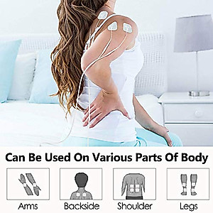 LotFancy TENS Unit Replacement Pads, 80Pcs 2" x 2" Adhesive Electrodes Pads for Muscle Stimulator Massager, Reusable Electrotherapy Pads