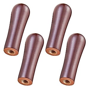 LitKiwi 4Pcs Beer Tap Handle,Premium Wooden Faucet Rustic Black Classical Style Handle,3/8''-16 Thread for Most Standard American Draft Beer Faucet,Homebrew,Kegerators and Bars