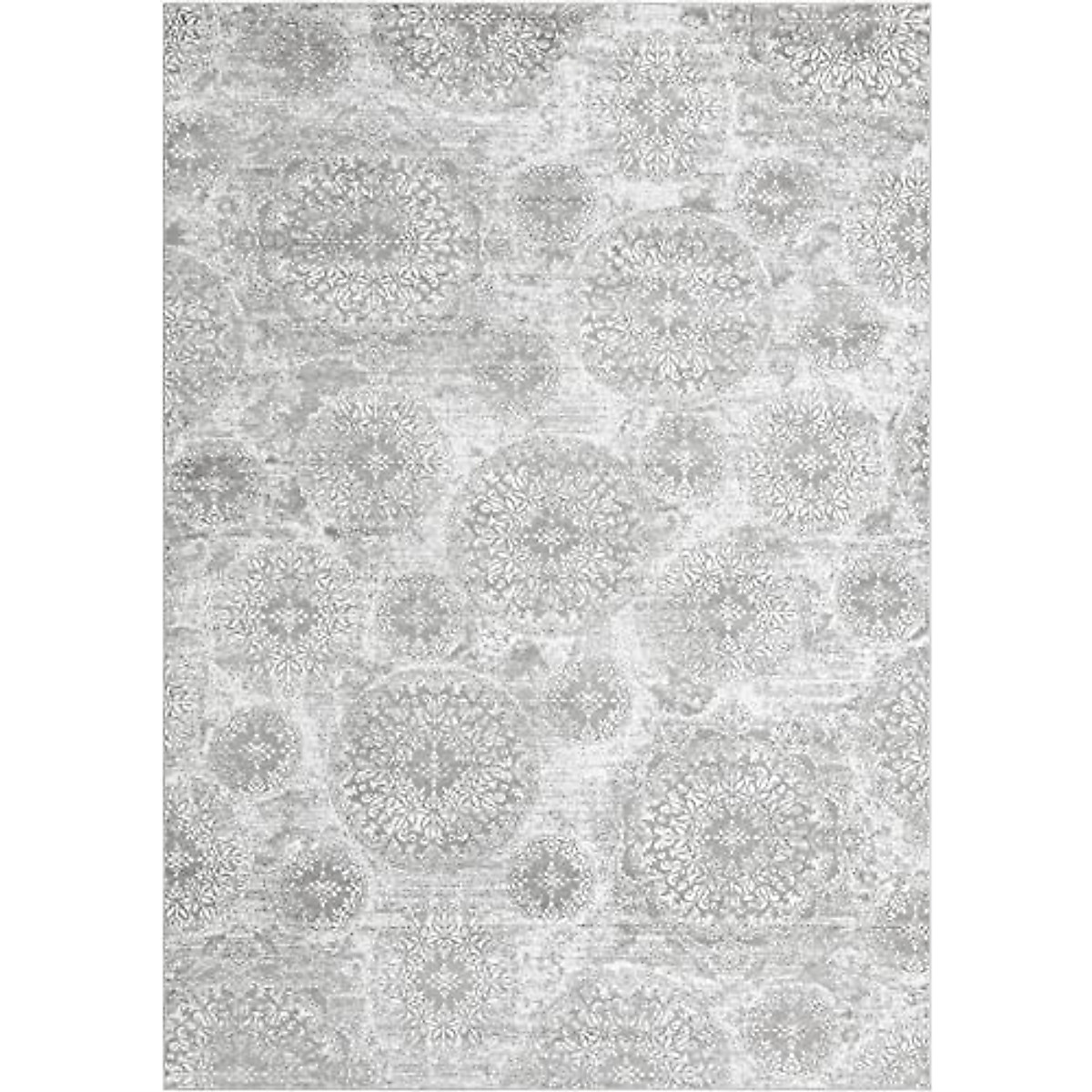 Unique Loom Sofia Collection Area Rug - Grand (10' x 14' 1" Rectangle, Light Gray/Ivory)