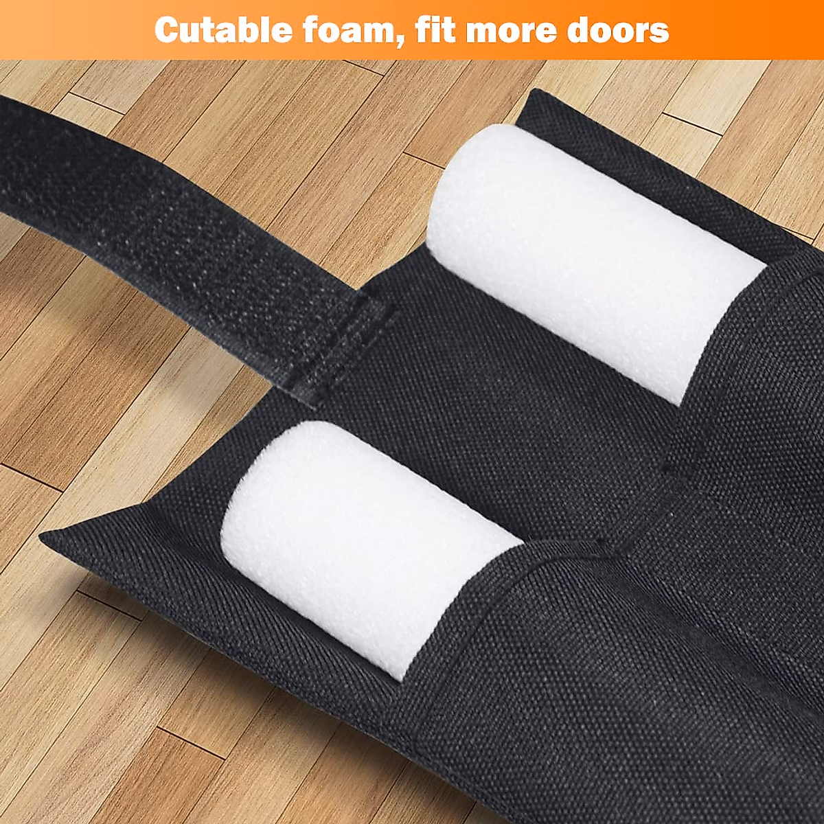 LEPAYU Door Draft Stopper Twin Double-Sided Under Door Noisy and Light Blocker with Durable Nylon Cover, 35 inch Adjustable Cold Air Breeze Blocker for Interior Doors and Windows