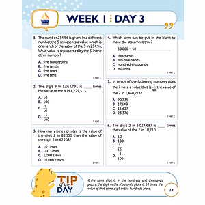 5th Grade Common Core Math: Daily Practice Workbook - Part I: Multiple Choice | 1000+ Practice Questions and Video Explanations | Argo Brothers (Next Generation Learning Standards Aligned (NGSS))