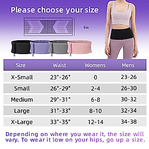 Odoorgames Slim Running Belt | Travel Money Belt | Running Waist Pack | Slim Fanny Pack for Running | Hidden Pockets for Travel (Beige, Large)