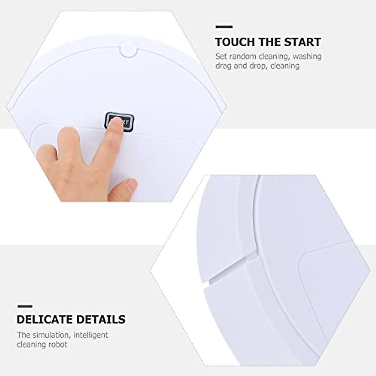 Robot Vacuum Cleaner Cleaning Robot Toy, Plastic Sweeping Robot Plaything Floor Sweep Toy Robot Toy for Kids Toddler Boys Girls （ White ）